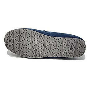 Clarks Mens Suede Moccasin Slippers Warm Cozy Indoor Outdoor Plush Faux Fur Lined Slipper For Men (9 M US, Navy)