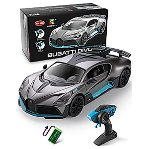 MIEBELY Bugatti Divo Remote Control Car, Rechargeable High Speed Toy Car 12km/h Officially Authorized Model Car 2.4Ghz Vehicle Racing Hobby Rc Car Children, Adults with LED Lights Birthday Gift
