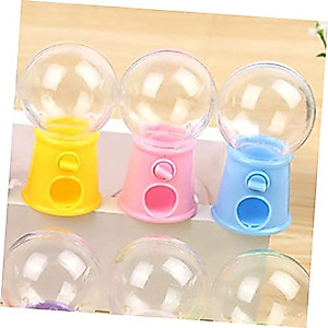 NOLITOY 3pcs A Vending Machine Candy for Kids Gumball Dispenser Plastic Yellow Gumballs Machines Gumballs Machine Toys Gumballs Machines Toys Chewing Gum Machine Candy Machine Candy Box