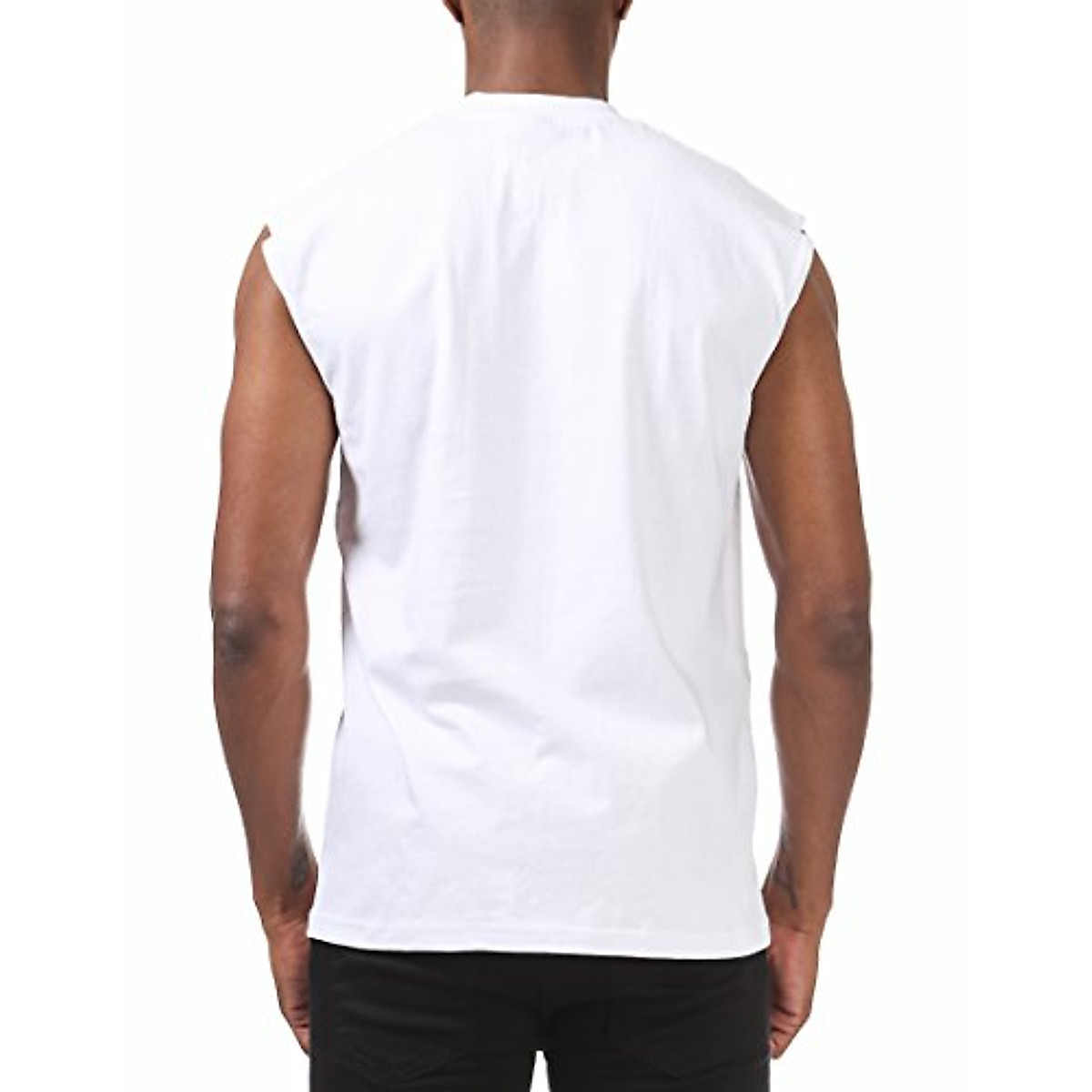 Pro Club Men's Heavyweight Sleeveless Muscle T-Shirt, Snow White, Large