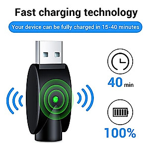 AoKai Smart USB Charger, Compatible for USB Adapter with LED Indicator, Intelligent Overcharge Protection(Pack of 2), Original Black