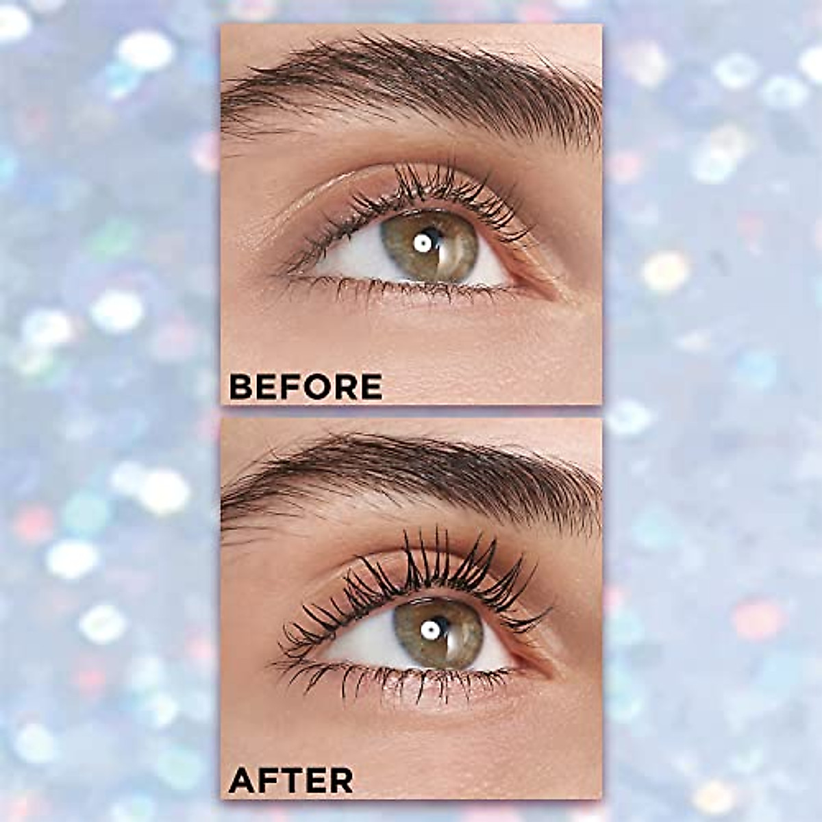 L'Oreal Paris Makeup Voluminous Lash Paradise Mascara for Eyelash Volume and L'Oreal Telescopic Mascara for Lengthening Lashes, Blackest Black, 1 Count of Each