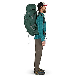Osprey Aether Plus 70L Men's Backpacking Backpack, Axo Green, S/M