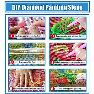 Suyaloo Mushroom Diamond Painting Kits for Adults,5D Full Drill Round Crystal Rhinestone Diamond Art Gem Painting,DIY Mandala Diamond Painting Animals for Home Wall Decor 11.7x15.8inch