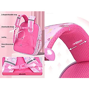 Uamdrup Pink Rainbow Unicorn Backpack For Girls,Kids GIrls Backapck With Lunch Box,16Inch Bookbag Schoolbag With Pencil Case Tote Bag