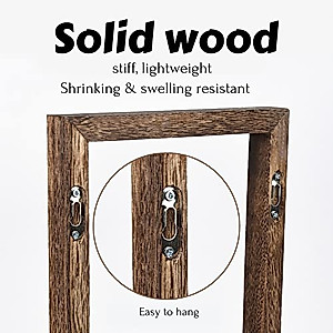 idee-home Wall Shelves Floating Shelves for Wall Set of 4, Hanging Shelves for Wall Storage, Square Wall Shelf Decor, Wall Mounted Shelves for Bathroom, Living Room Brown