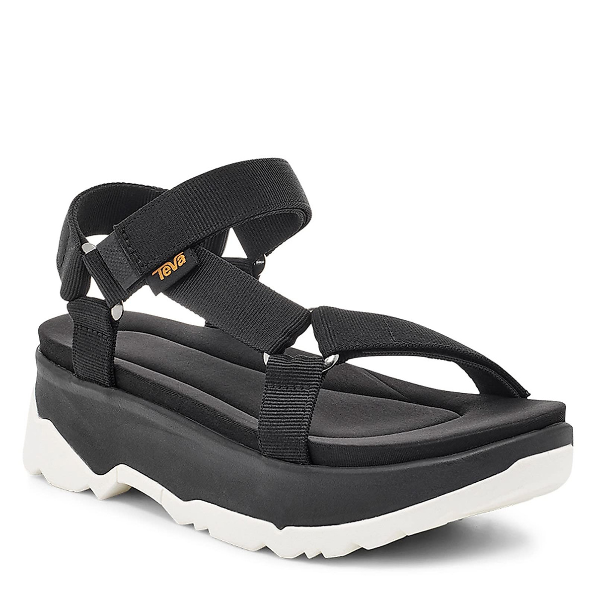 Teva Women's Leisure and Sportwear, Black/White, 9.5