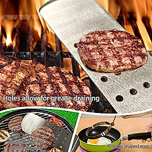 Griddle Accessories Kit, 14pc, Stainless Steel BBQ Barbecue Tools Set for Blackstone Flat Tops, Includes Spatulas, Tongs, Scraper Tools, Brush, Fork, Squeeze Bottles, Carrying Bag