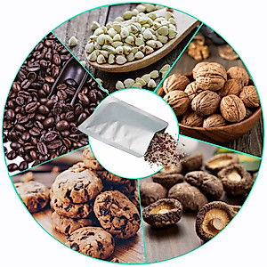 50 PCS 1 Gallon Mylar bags for food storage, Heat Sealable Bags Storage Bags for Food, Coffee Beans, tea, grains, etc.( 9.8 x 13.7 Inch )