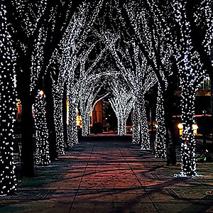 Solar String Lights, Amzxart 72ft 200 LED Solar Powered String Lights, 8 Modes Waterproof Solar Lights Outdoor for Garden, Patio, Party, Trees, Homes Decor (Cool White)