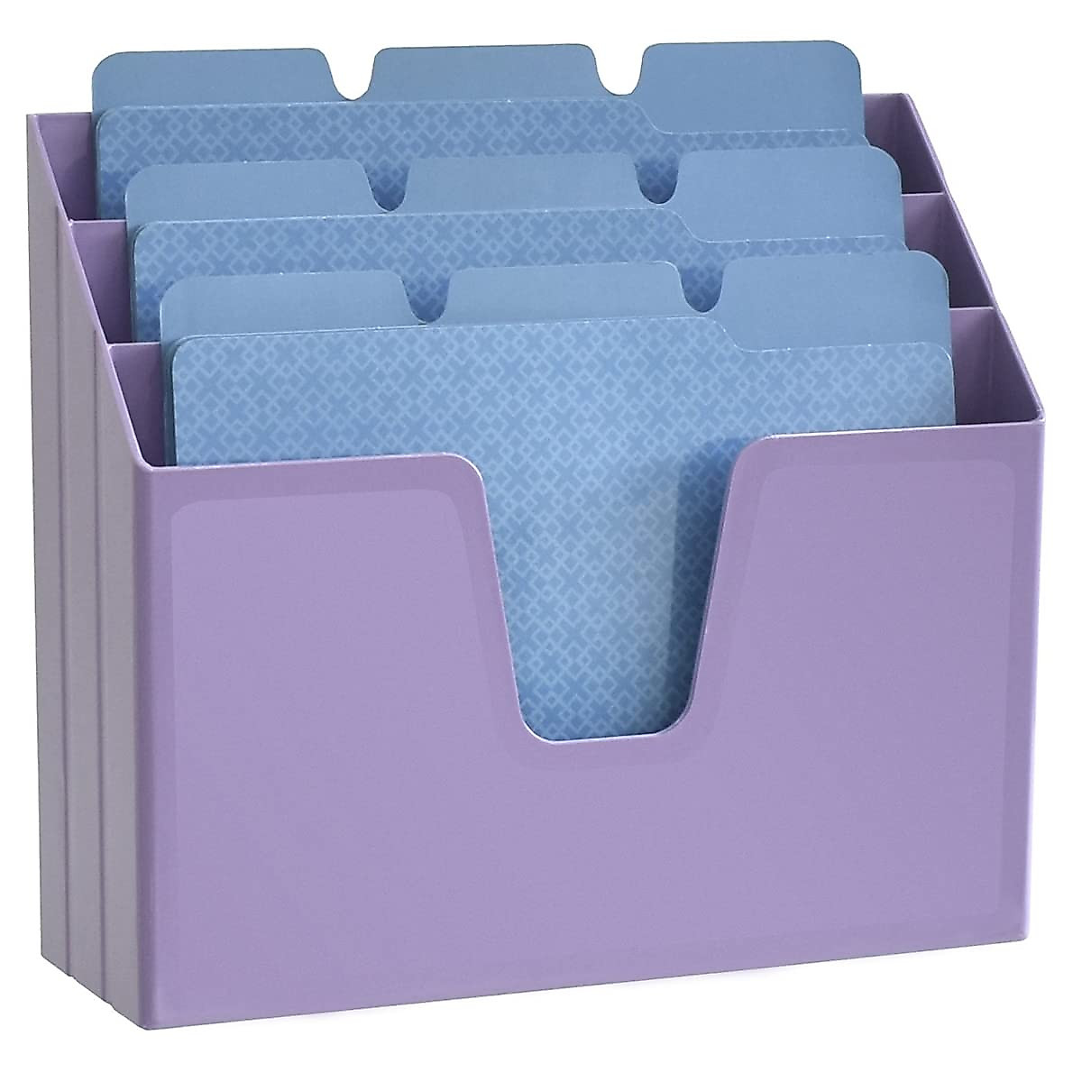 Acrimet Horizontal Triple File Folder Holder Organizer (Purple Color)