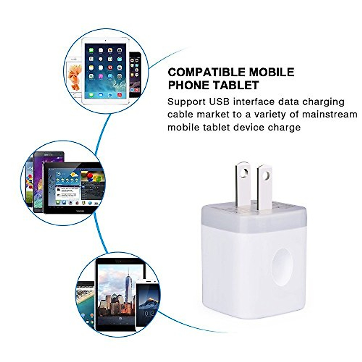 USB Wall Charger, FiveBox 2Pack Dual Port 2.1Amp Fast Wall Charger Brick Base Adapter Charging Block Charger Cube Plug Charger Box for iPhone 14 13 12 11 Pro X 6 6S 7 8 Plus, iPad, Samsung, Android