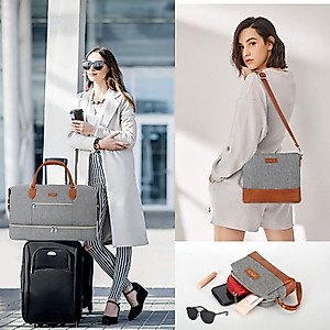 Weekender Bag for Women, Travel Duffel Bag Carry On Overnight Bag with Shoe Compartment Large Nylon Travel Weekend Tote Bag