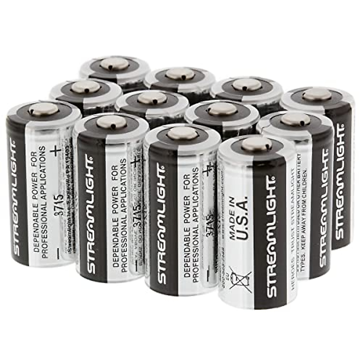 Streamlight 85177 CR123A Lithium Batteries, 12-Pack