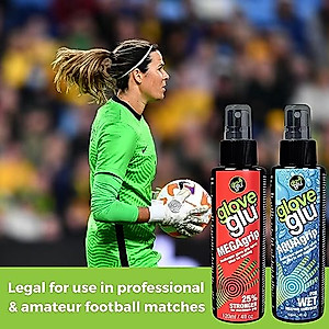 gloveglu MEGAgrip+ AQUAgrip Goalkeeper Glove Grip Spray Bundle. Contains gloveglu MEGAgrip 120ml + gloveglu AQUAgrip 120ml