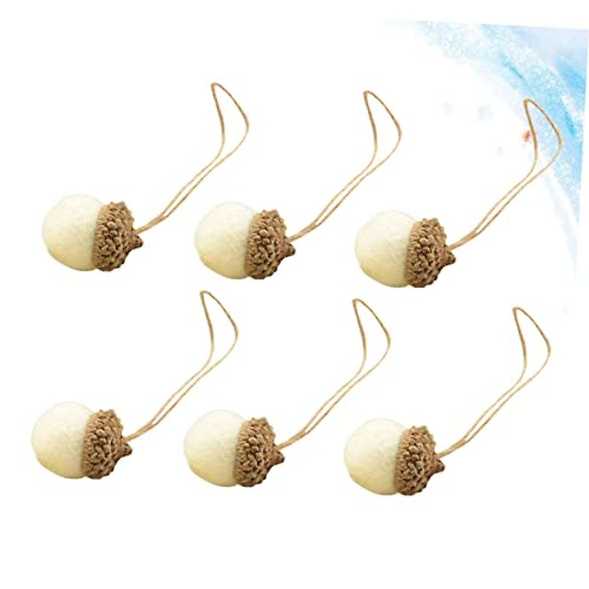 DECHOUS 6 1 Acorn Hanging Ornament Hanging Pinecone Christmas Tree Pine Cone Wool Felt Pendant Wool Felt Ball DIY Charm Pendant Decorations Wreath Wool Felt Beige Christmas Tree Hanging