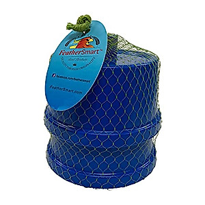 Pet Bird Parrot Small Feeder Cup ( 2 Pack), Blue (A46)