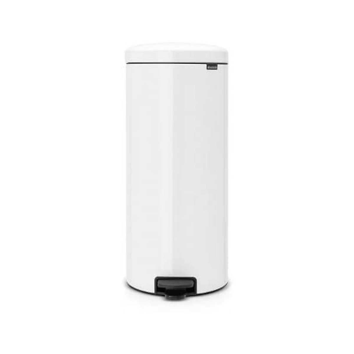 Brabantia New Icon Step Trash Can (8 Gal / White) Soft Closing Kitchen Garbage/Recycling Can with Removable Bucket