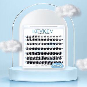 Lash Clusters 84 Pcs Cluster Lashes Natural Look DIY Lash Extension Lashes That Look Like Extensions Wispy Lashes Fluffy Eyelash Clusters Thin Band & Soft (Cloudy,D-8-16mix)