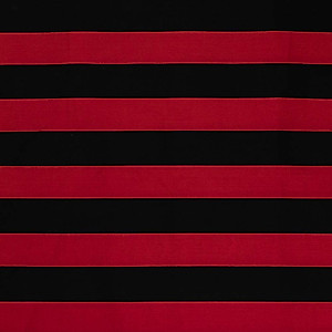 Printed Striped Cotton Fabric 100% Cotton 58/60" Wide Sold BTY (Black/Red)