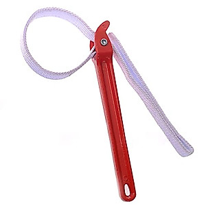 HOMEGOAL 12 Inch Multi-Purpose Strap Wrench Adjustable Pipe Wrench Anti-sliding Wrench, Double Layered Thickened Nylon Strap