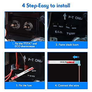 Dreyoo RV Water Heater Thermal Cutoff with ECO Thermostat Assembly Kit, UL Listed Replacement Part Compatible with Atwood 91447 93866 (2 Pcs)