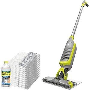 Shark VM200P10 VACMOP Cordless Hard Floor Vacuum Mop with 10 Disposable Pads and 12 oz solution Charcoal Gray -(Renewed)…