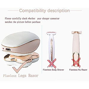 Legs Hair Remover Charger Cord for Flawless Legs Charger Cord Replacement - 5V Removal Charger Cable fit Finishing Touch Flawless Legs Shaver Charging Cord - Power Cord for Flawless Trimmer plug