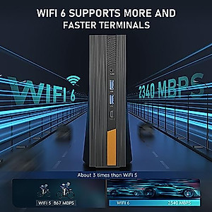 ACEMAGIC Mini PC Intel i7-11800H(8C/16T up to 4.6GHz) 16GB DDR4 512GB SSD, Mini Desktop Computers Support 4K Triple Display/USB3.2/Type C/HDMI/WiFi6/BT5.2, Mini Gaming PC for Office,Business,Home