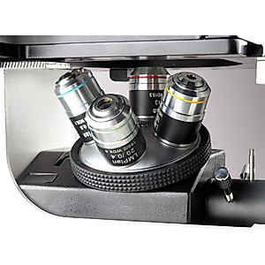 AmScope ME1200TB Inverted Trinocular Metallurgical Microscope, 50X-1000X Magnification, PL10x and PL20x Eyepieces, Polarizing Condenser, Brightfield and Polarizing LED Illumination with Rheostat, Large Double-Layer Mechanical Stage, 90-240V