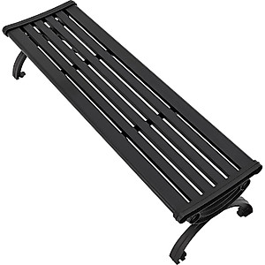 Global Industrial 6' Aluminum Park Bench, Black