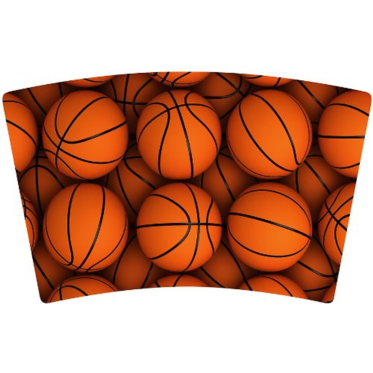 Mugzie Basketballs Travel Mug with Insulated Wetsuit Cover, 16 oz, Orange