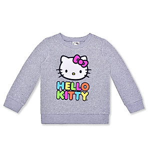 Hello Kitty Plush Girl 2 Piece Sweater Top and Jogger Set Pink/Grey