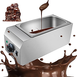 110V Chocolate Tempering Machine, 9 Lbs 2 Tanks Chocolate Melting Pot with TEMP Control，1000W Stainless Steel Electric Commercial Food Warmer For Chocolate/Milk/Cream Melting and Heating