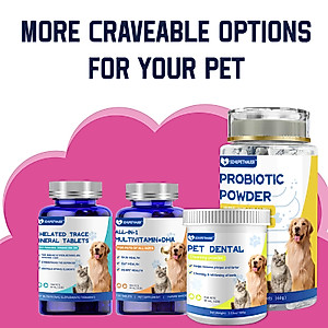 Pet Glucosamine Chondroitin MSM Joint Supplement for Dogs & Cats, Hip & Joint Pain Relief Tablets with Vitamin C, A & D3, 150 Tablets