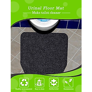 SENCHO GINSYTALIOR 10 Pack Urinal Mats Commercial Eliminating Odor,Urinal Floor Mats,Disposable Toilet Pads for Floor Urine,Splash Mat Pee Pad Black,for Men’s Bathroom,Urine, Restroom