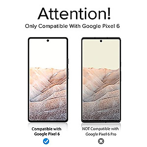 ivoler [4+2 Pack Screen Protector for Google Pixel 6 [4 Pack] with Camera Lens Protector Tempered Glass [2 Pack] [Fingerprint Unlock Compatible] with Alignment Frame Easy Installation HD Clear Film