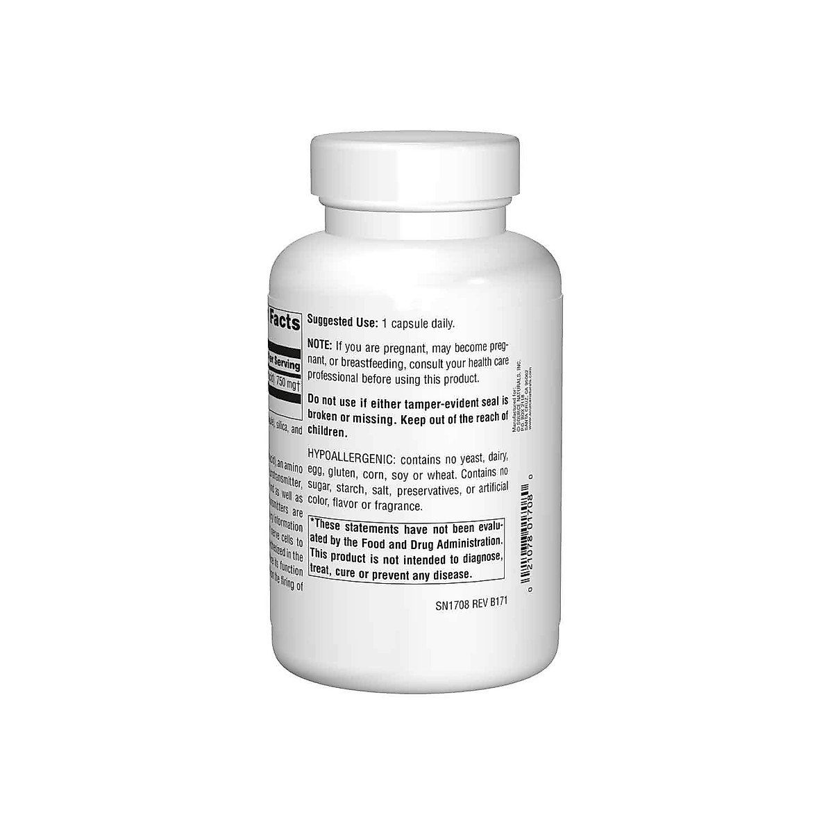 Source Naturals Serene Science GABA, for a Calm Mind, 750mg - 180 Capsules