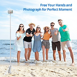 ATUMTEK 60" Selfie Stick Tripod, All in One Extendable Phone Tripod Stand with Bluetooth Remote 360° Rotation for iPhone and Android Phone Selfies, Video Recording, Vlogging, Live Streaming, White