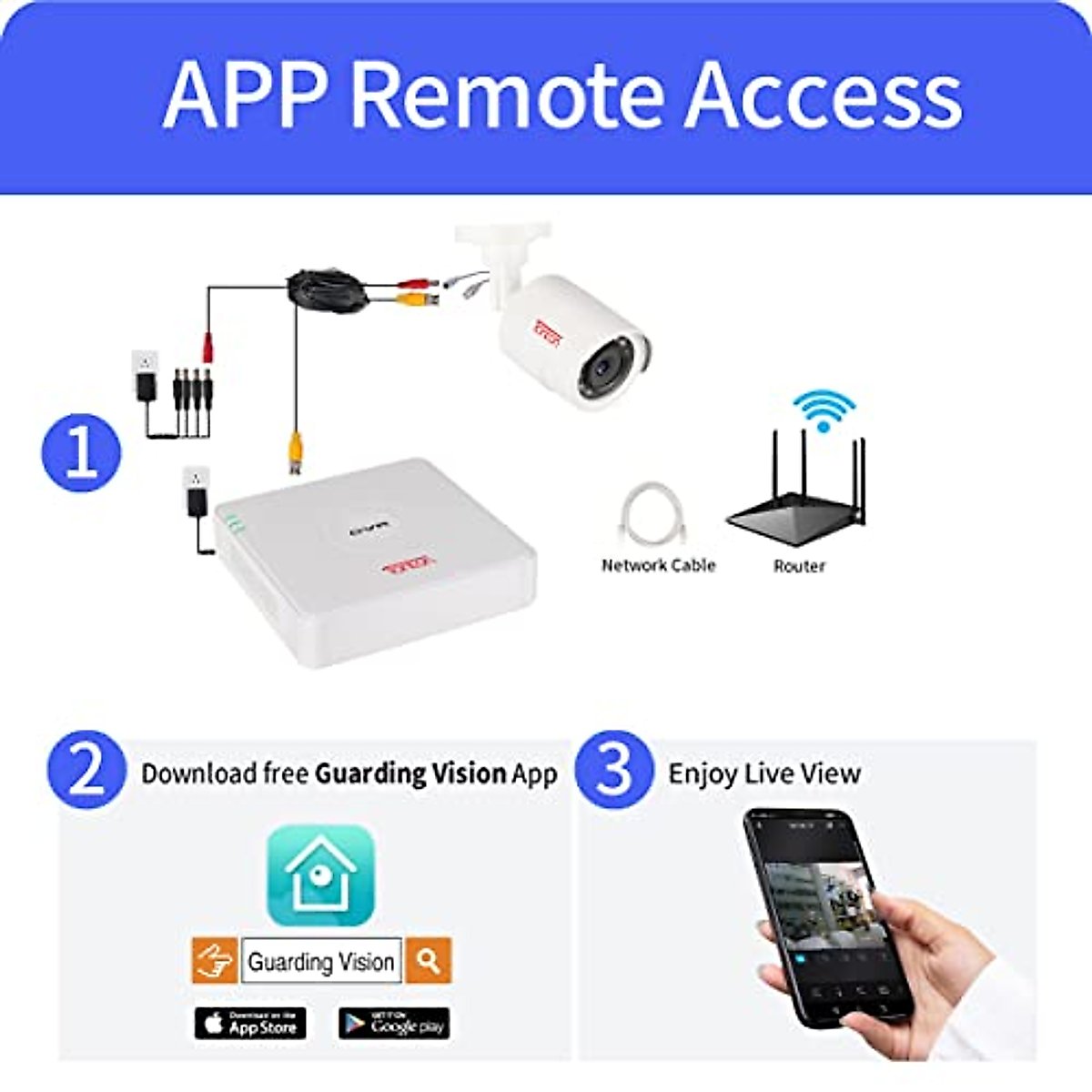 Tonton 5MP Lite 10 Channel Security Camera System,10CH H.265+ Hybrid DVR with 2TB HDD and 8PCS 2.0MP Weatherproof CCTV Bullet Cameras,Easy Remote Viewing,Motion Detection