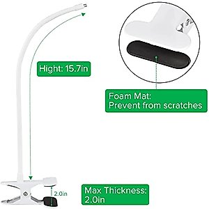 2Pack Clip Clamp Mount for Google Nest Cam (Battery), Flexible Gooseneck Mounting Bracket to Attach Your Nest Camera Wherever You Like with No Tools