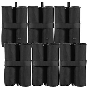 6-Pack Canopy Weights Sand Bags for Canopy Tent, Ohuhu Heavy Duty Weight Bags Sandbag for Pop Up Canopy Tents, Gazebo Weights for Instant Outdoor Sun Shelter Canopy Legs (Bag Only, Sand Not Included)