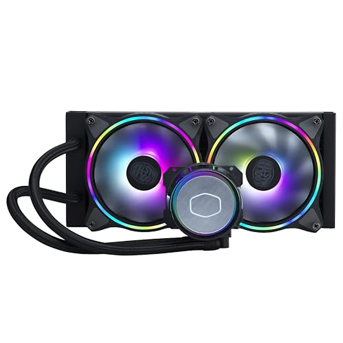 Cooler Master MasterLiquid ML240 Illusion CPU Liquid Cooler - AIO Water Cooling System, 3rd Gen Pump, 2 x 120mm ARGB Halo Fans, 240mm Radiator, ARGB Controller Included - AMD and Intel Compatible