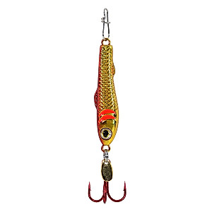 Clam 16750 Pinhead Pro, 1/4oz, Size 8, Gold/Red Glow