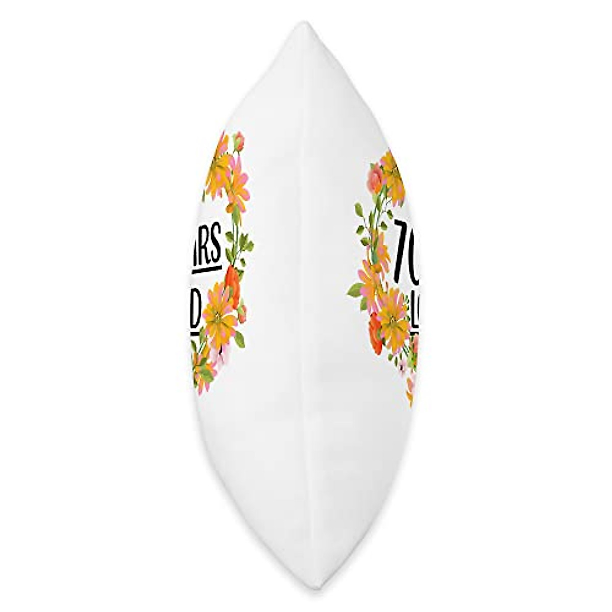 70th Birthday Gifts for Women Men Floral Old 70 Years Loved 70th Birthday Throw Pillow, 18x18, Multicolor