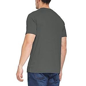 BALEAF Men's UPF 50+ Outdoor Running Workout Short-Sleeve T-Shirt Deep Gray Size L