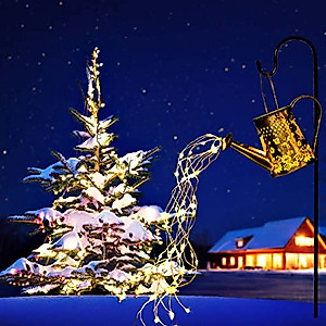 Ostritec Solar Outdoor Watering Can Lights, Waterproof Hanging Solar Lantern, Garden Lights Decoration with Light String, Suitable for Patio Yard Table Path Party RV