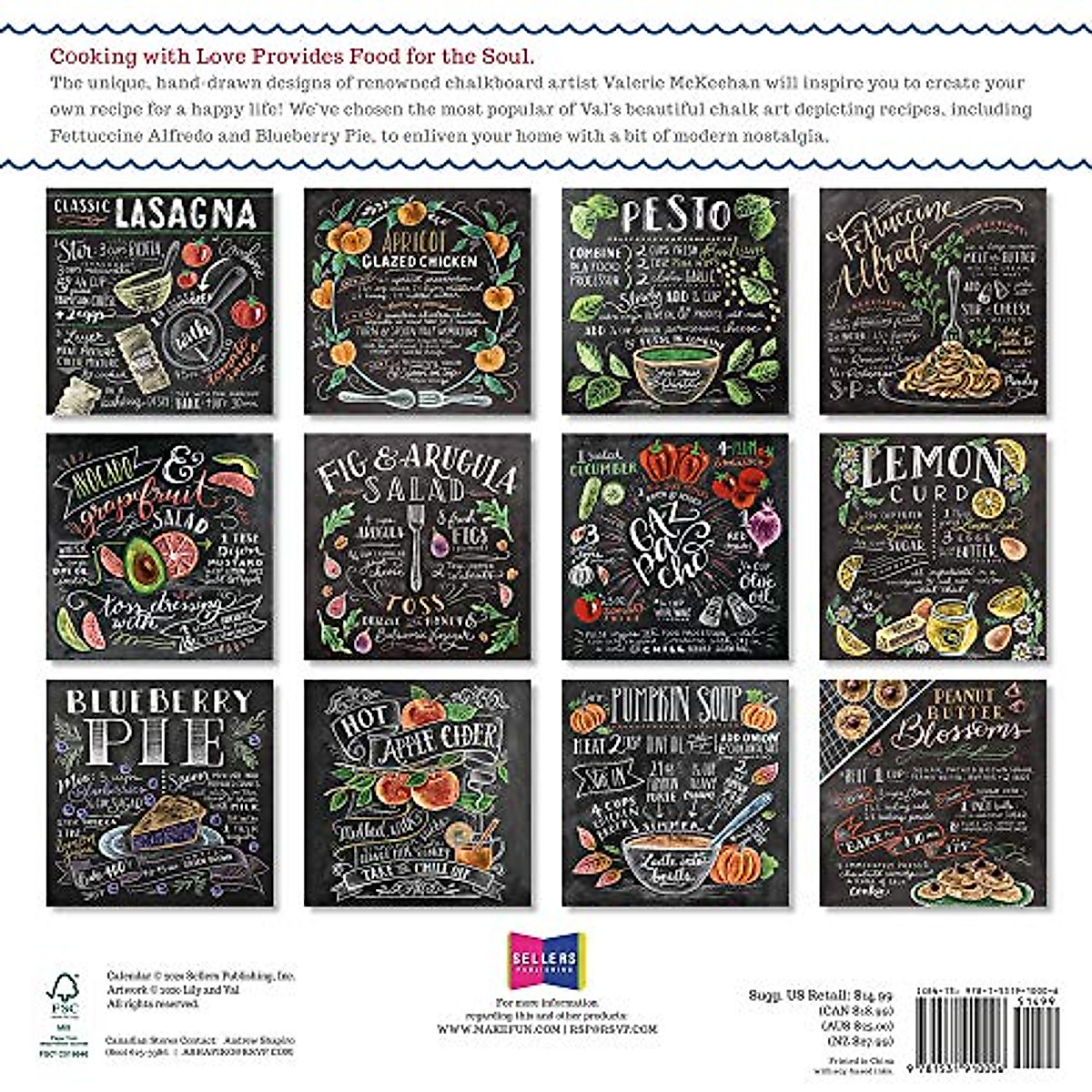 2021 Cooking with Love Provides Food for the Soul 16-Month Wall Calendar