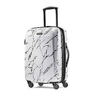 American Tourister Moonlight Hardside Expandable Luggage with Spinner Wheels, Marble, Carry-On 21-Inch