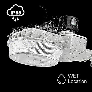 Konlite 45W LED Dusk to Dawn Light- 5800LM - 5000K - 175W MH Equal - UL - Prefect Security Area Light for Barns, Yards, Roadways, Loading Docks and More